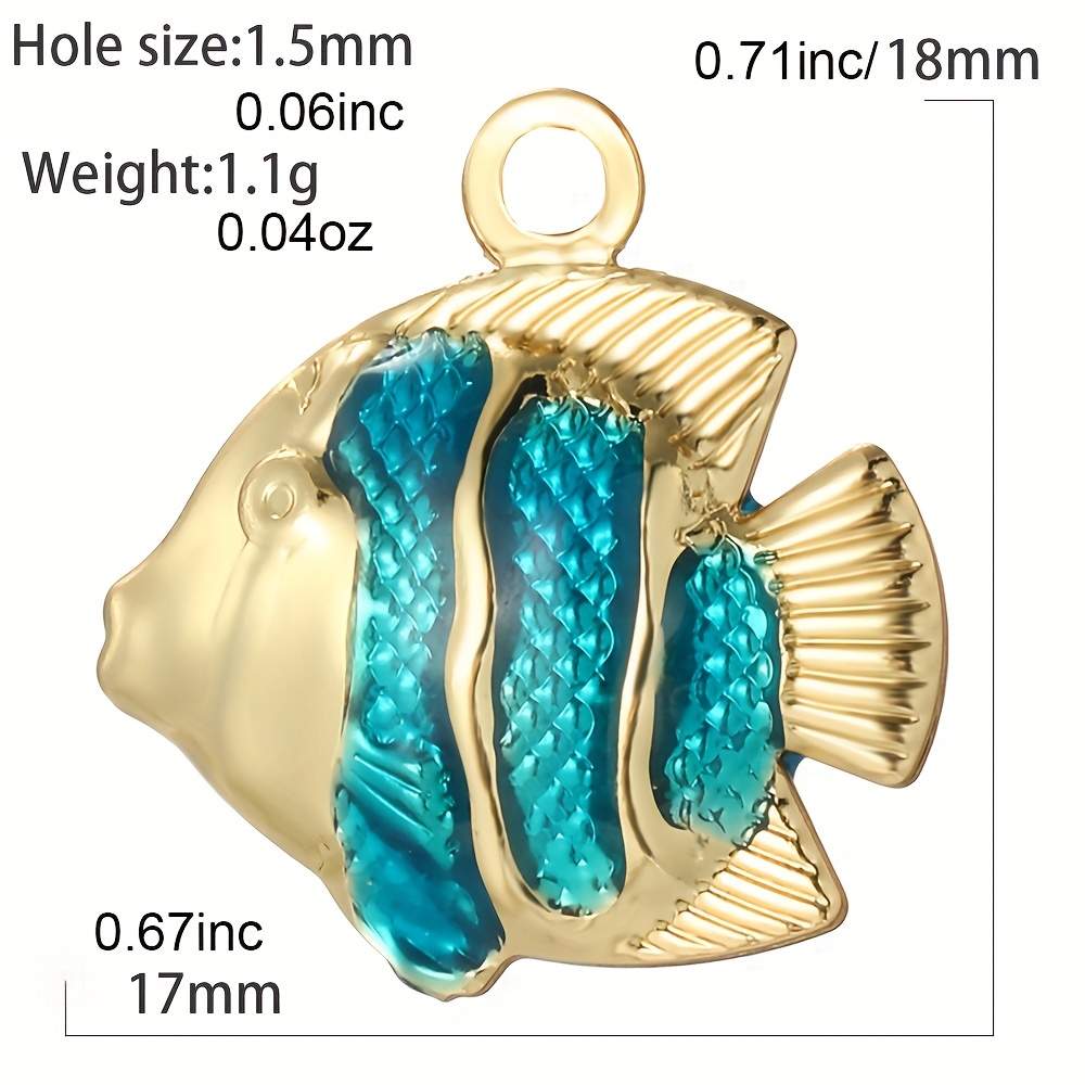 Cute Dolphin Shell Fish Charm Pendant For Jewelry Making Supplies Diy ...