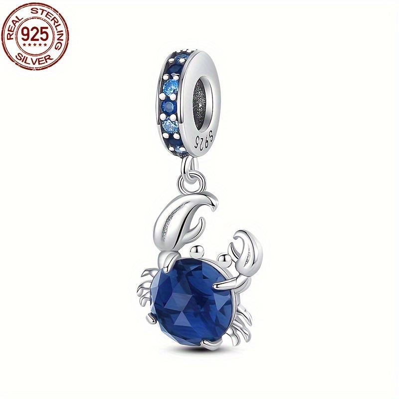 S925 Sterling Silver Crab Pendant Suitable Original - Temu United Kingdom