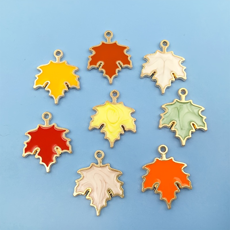 Alloy Maple Leaf Pendant Enamel Leaf Charms Diy Handmade - Temu United ...