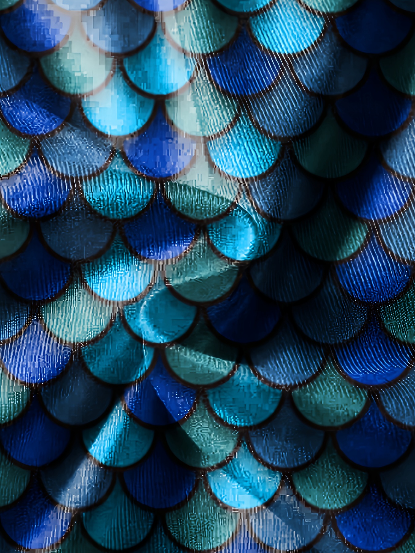 Blue Fish Scale Pattern Sweatshirt Kids Casual Long Sleeve - Temu Australia