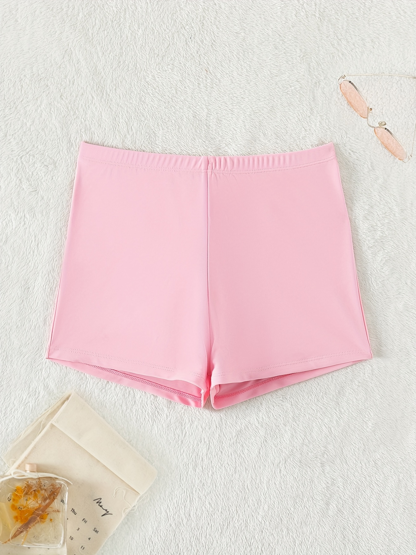 Plain Elastic Waistband Swimsuit Bottoms Stretchy Comfy - Temu Australia