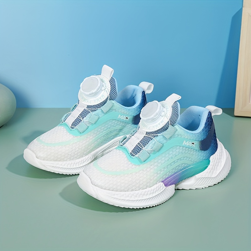 Casual Cool Low Top Woven Sneakers With Rotating Button For Boys ...