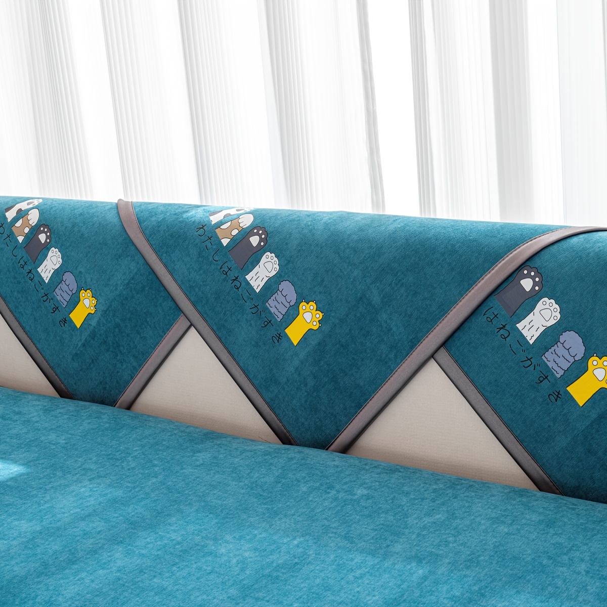 Chenille Sofa Slipcover Non slip Sofa Cover Anti cat Scratch - Temu ...