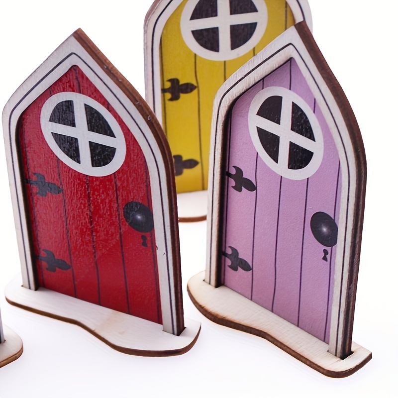 Dollhouse Fairy Elf Door Garden Three dimensional Wooden - Temu
