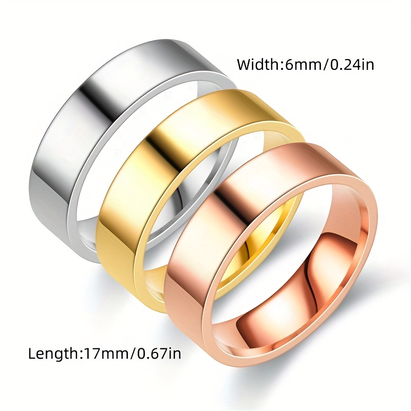 Minimalist Stacking Rings Made Of Stainless Steel Silvery / Golden ...