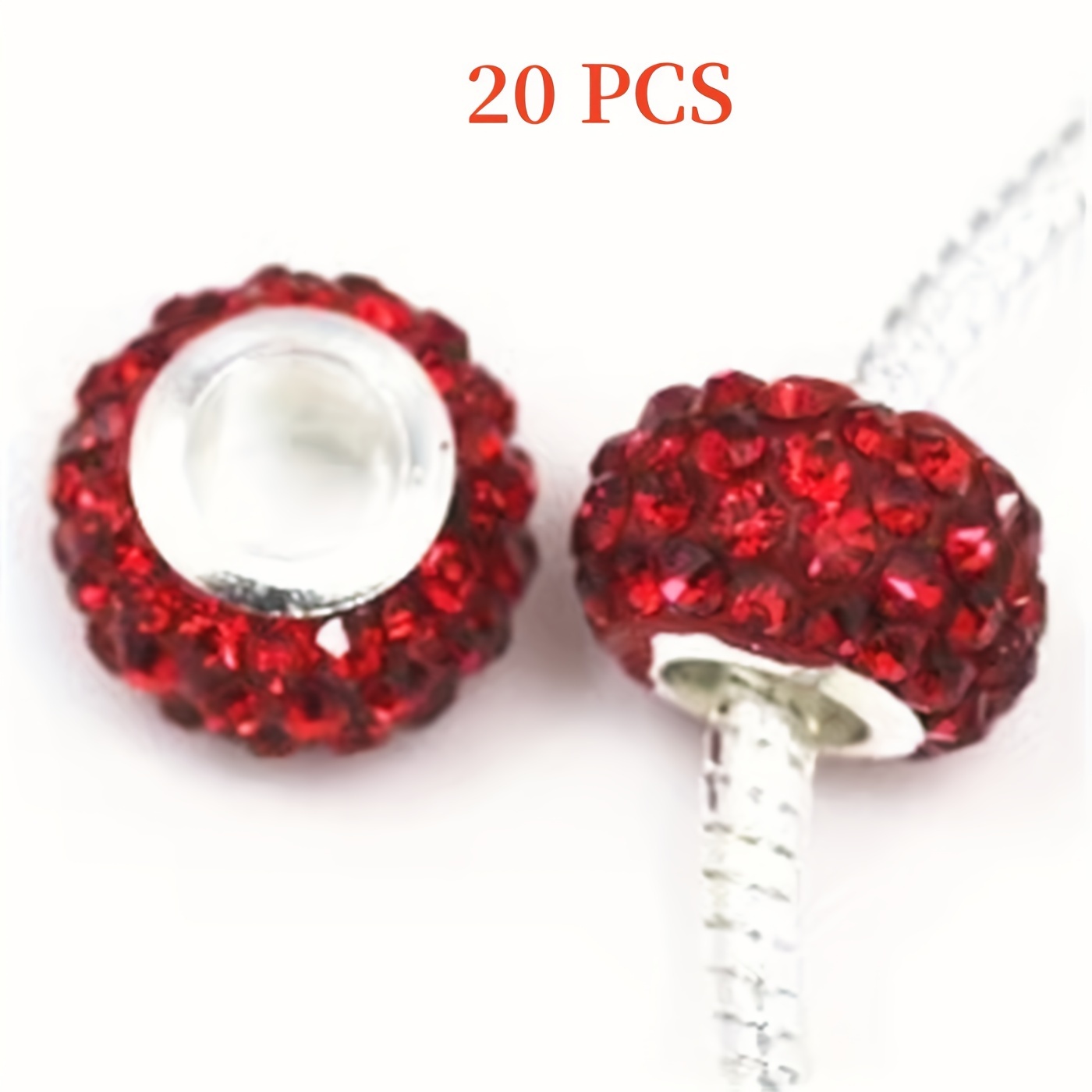 Large Hole Bead 4 Row Rhinestone Spacer Beads Mixed Color - Temu United ...