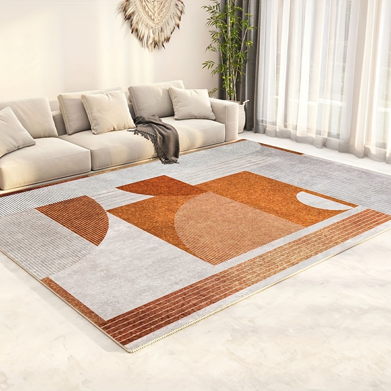 Geometric Print Rug Machine Washable Loop pile Mat - Temu Portugal