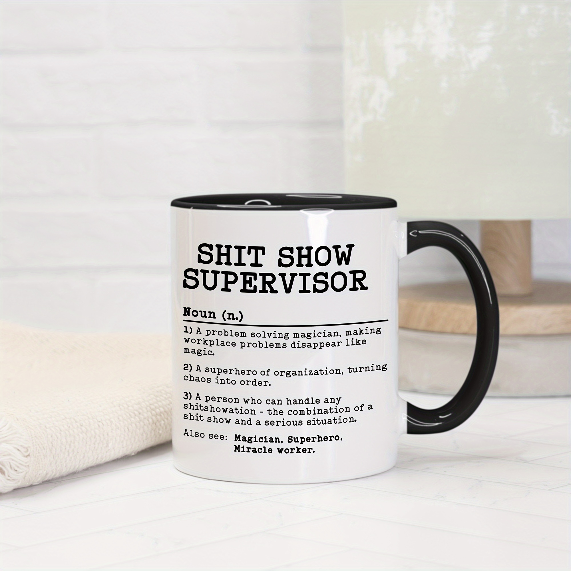 Shit Show Supervisor Personalized Accent Mug Boss Coffee Cup - Temu