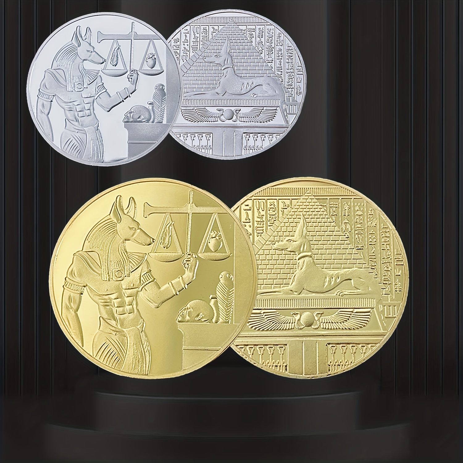 Egyptian Culture Dog Head Challenge Coin Commemorative Gift - Temu ...