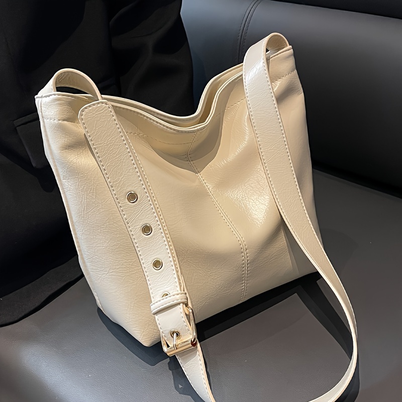 Solid Color Shoulder Bag match Textured Crossbody Bag Women - Temu ...