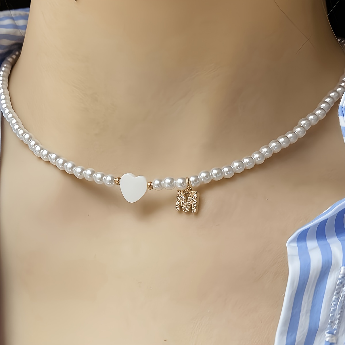 Boho Handmade Bead Necklace 26 Letter Chain Beach Party - Temu United ...