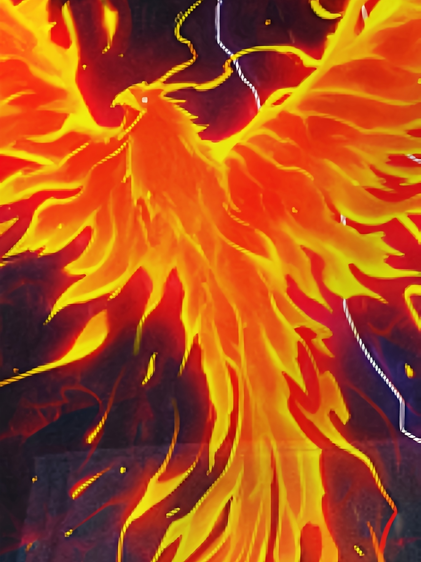 Flame Phoenix Pattern Hoodie Kids Casual Hooded Long Sleeve - Temu ...