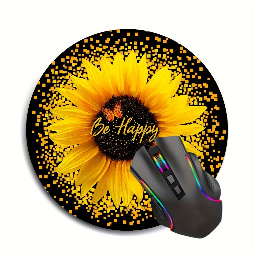 Sunflower Mouse Pad Round Non slip Rubber Mouse Pad Laptop - Temu ...