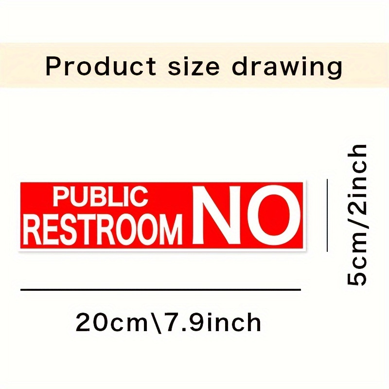 2pcs Set No Public Restroom Sign Window Sticker Peel Stick - Temu ...