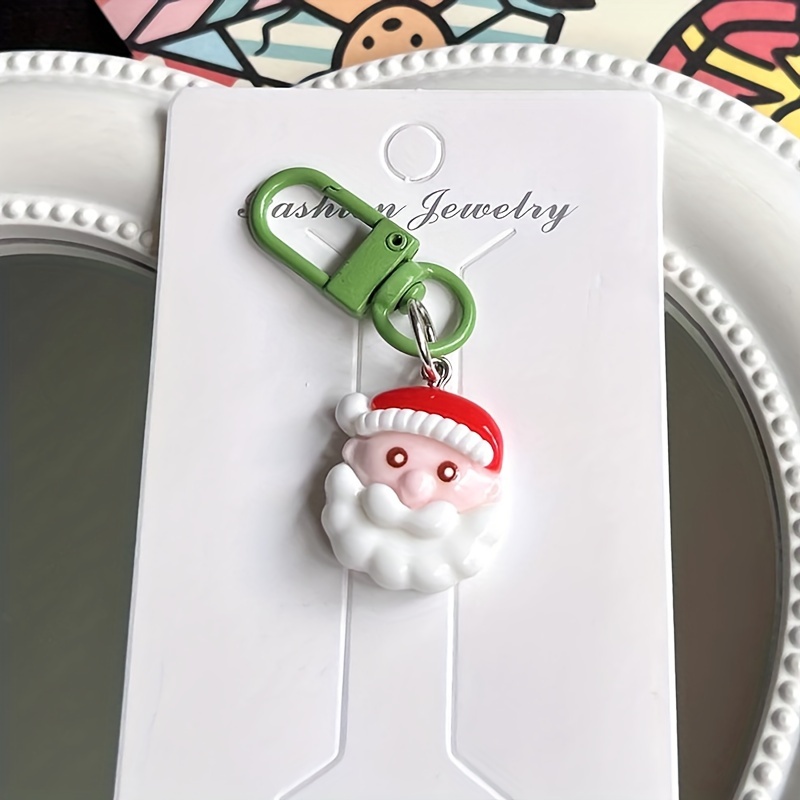 Cute Christmas Resin Keychain Cartoon Santa Claus Snowman - Temu Australia
