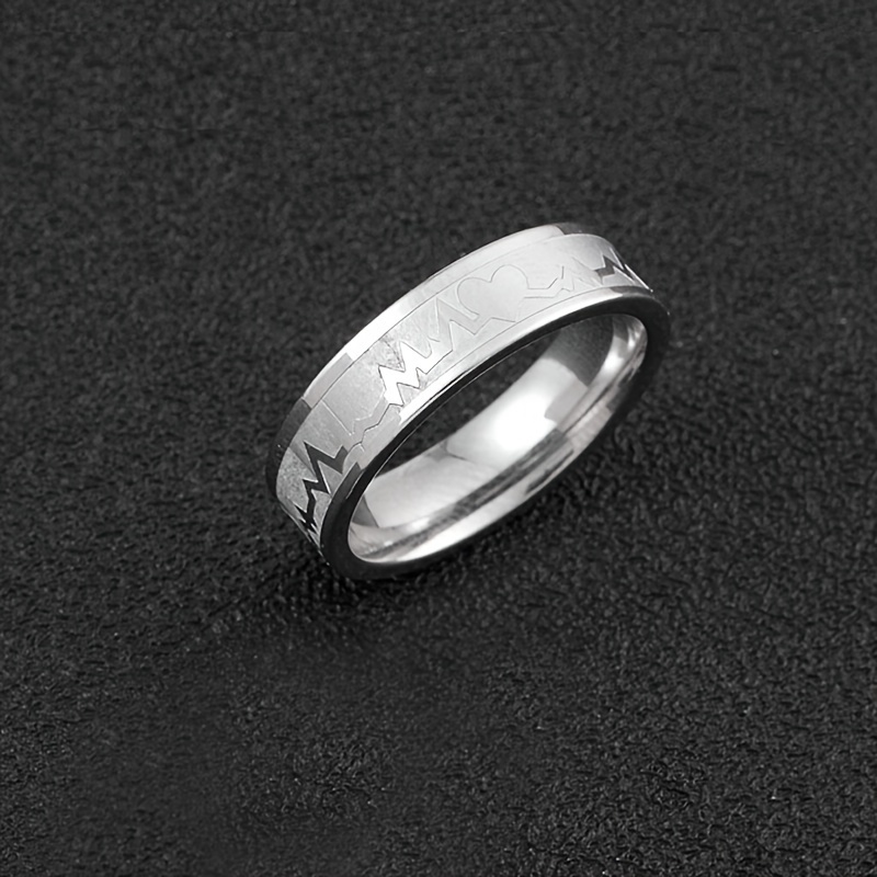 1pc Anillo Acero Inoxidable Moda Anillo Simple 4/6mm Anillo - Temu Mexico