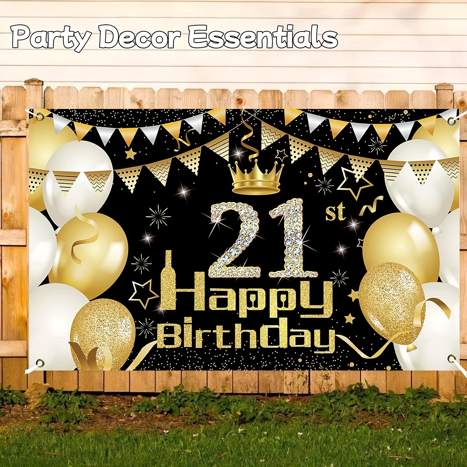 21st Birthday Backdrop Banner Poster 21st Birthday Backdrop - Temu