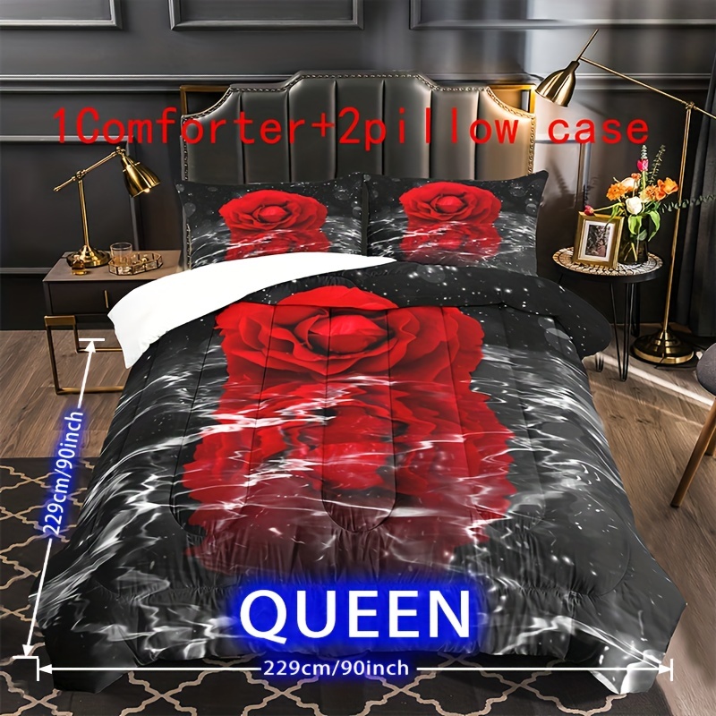 Fashion Comforter Set Print Bedding Set Soft - Temu United Kingdom