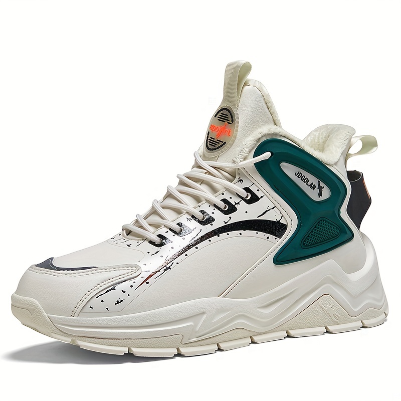 Mens Plush Lined Winter Sneakers Thermal Shoes Warm Sneakers For Fall ...