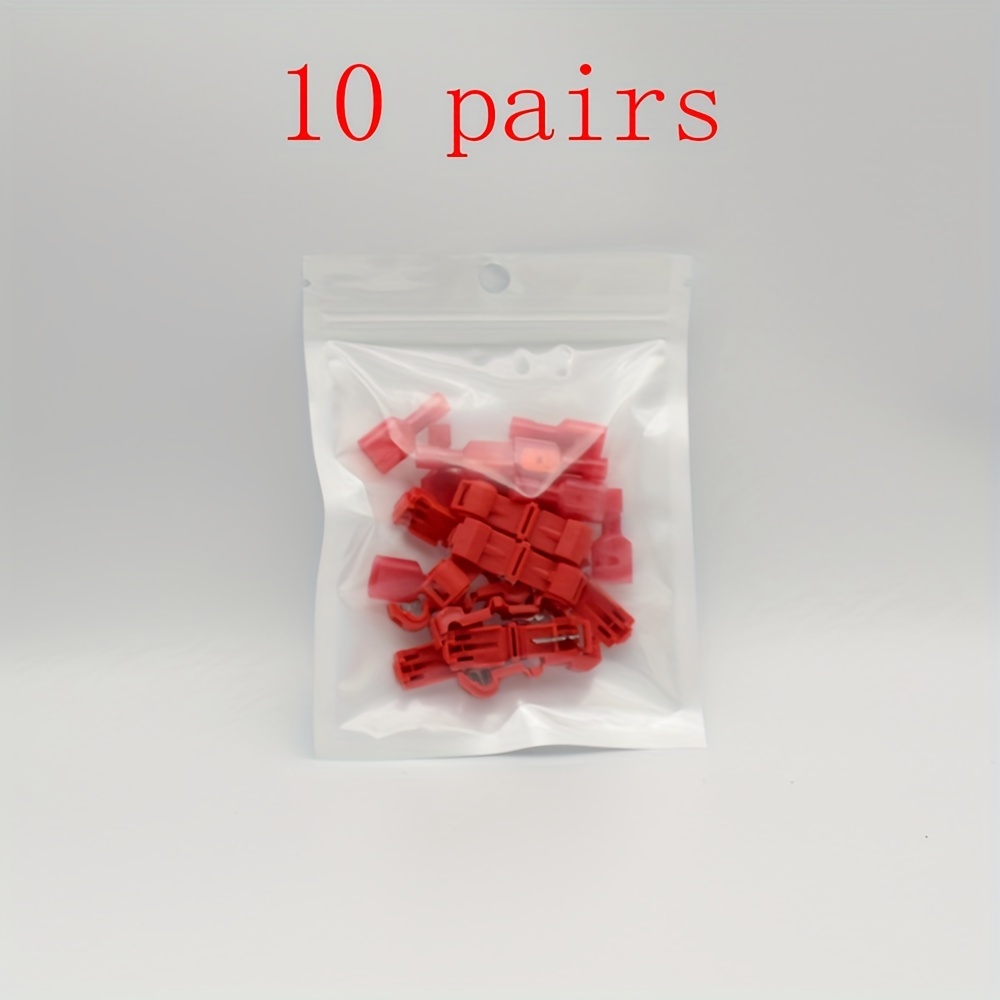 10pcs T 형 압착 단자 와이어 연결 클립 퀵 필 프리 절연 전기 커넥터 플러그인 와이어 터미널 Regionname