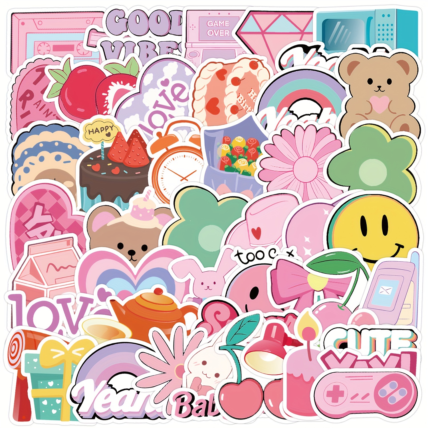 Cute Little Bear Series Stickers - Waterproof Vinyl Stickers For ...