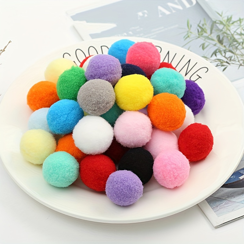Soft Pom Pom Ball ～ Colorful Fluffy Plush Ball Suitable - Temu Canada
