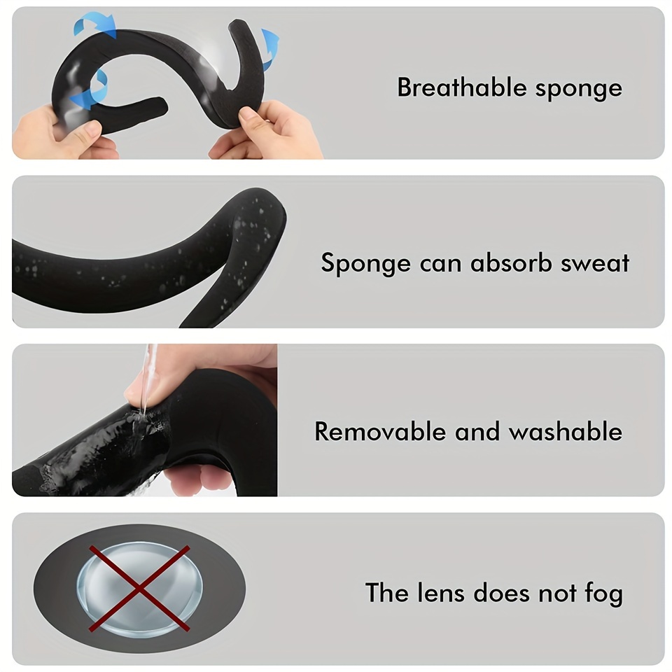 Breathable Anti Sweat Foam Face Pad Replacement Quest - Temu Canada