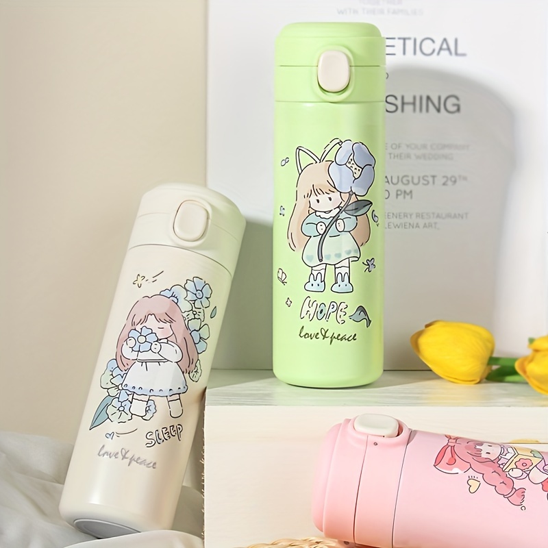 Cute Stainless Steel Insulated Cup Portable Leakproof - Temu