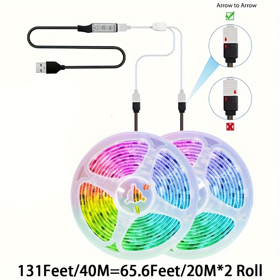 Led Strip Lights Tv Led Backlight Usb Rgb Color Strip Sync - Temu ...