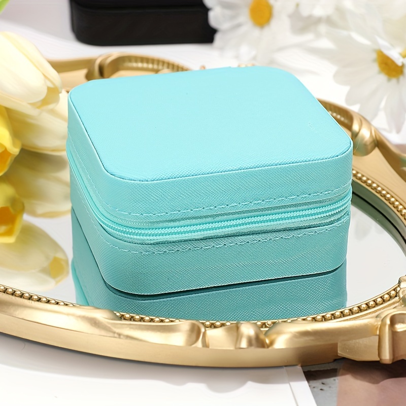 Portable Travel Mini Jewelry Box Matte Leather Jewelry - Temu United ...
