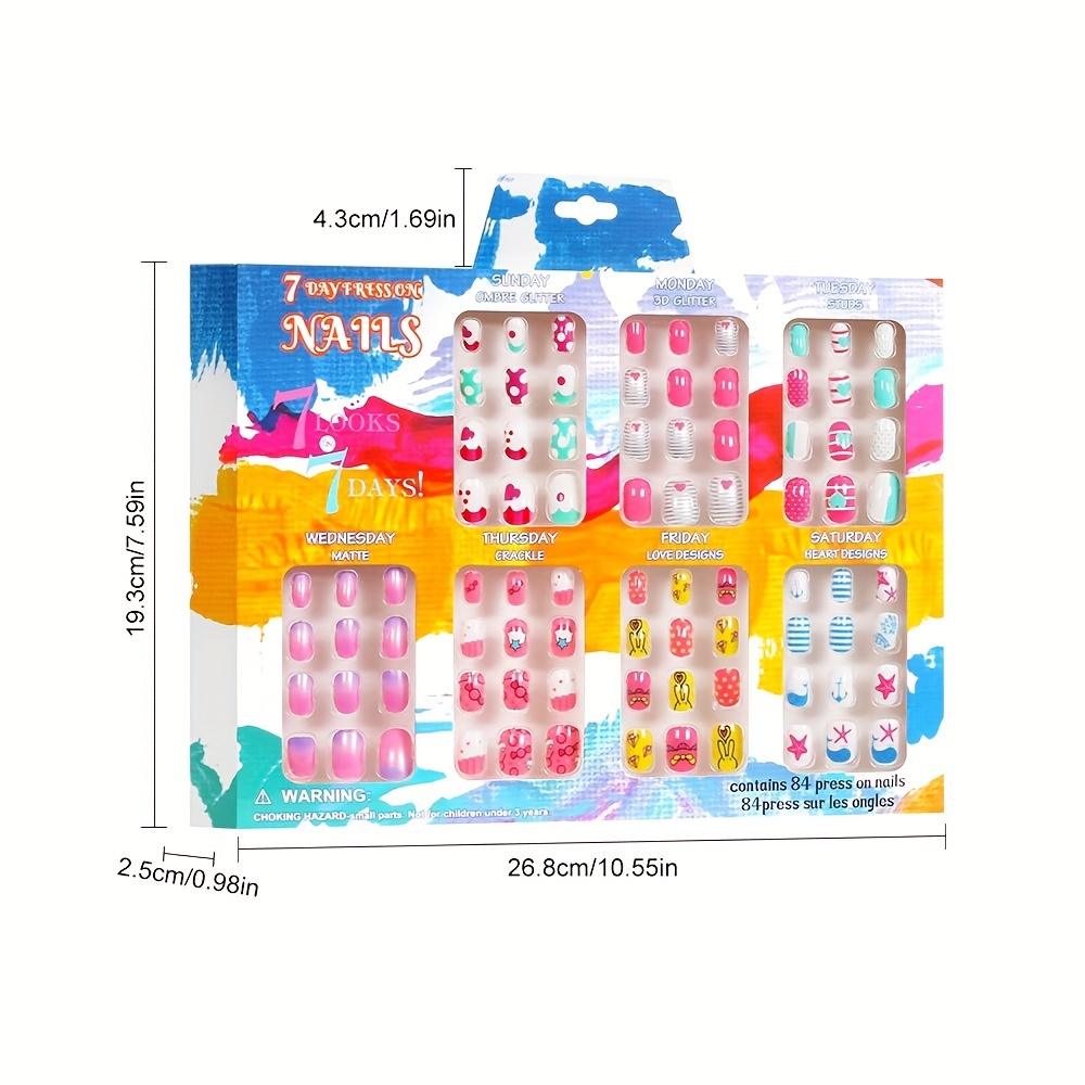 Press On Nails Acrylic Fake Nails Full Cover Glitter Cute - Temu Australia