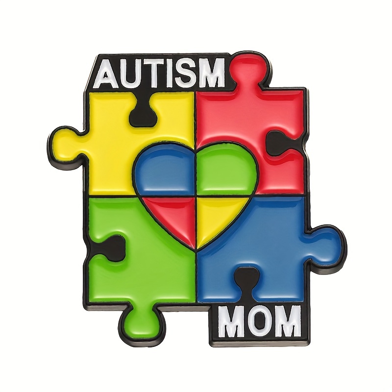 Autism Building Blocks Love Badge Collar Accessories - Temu United Kingdom