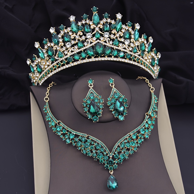 Luxury Rhinestone Accessories Set Including Noble Crown - Temu United ...