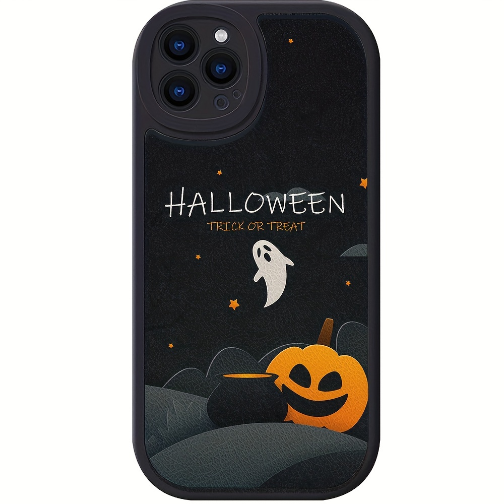 Halloween Pumpkin Monster Ghost Printed Design Soft Lambskin - Temu ...