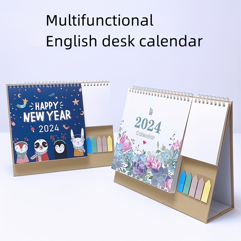 Calendrier Bureau Créatif Multifonctionnel En Français 2024 - Temu France