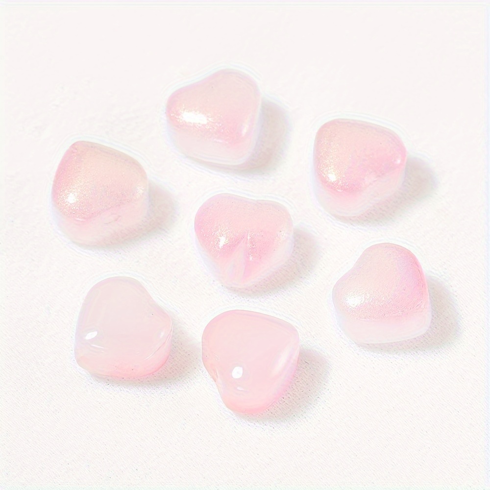 20pcs 6mm 러브 하트 믹스 빨간색 유리 느슨한 스페이서 비즈 쥬얼리 만들기 Diy 특별 목걸이 팔찌 Temu