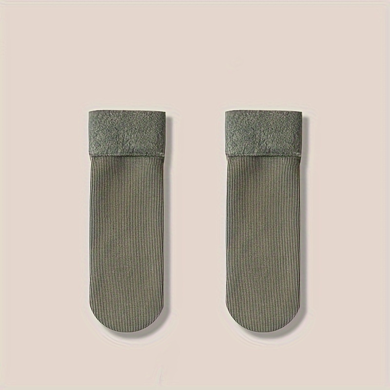 Fleece Lined Socks Simple Warm Tube Socks Women's - Temu Canada
