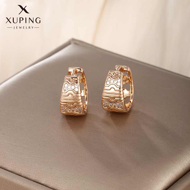 Golden Plated Synthetic Cubic Zirconia Earrings Fashion - Temu United ...