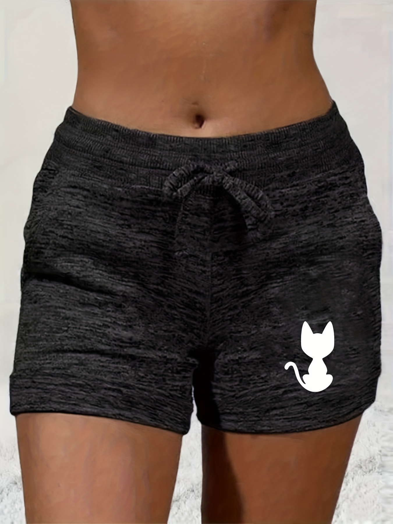 Graphic Print Drawstring Shorts Casual Shorts For Summer Temu Australia