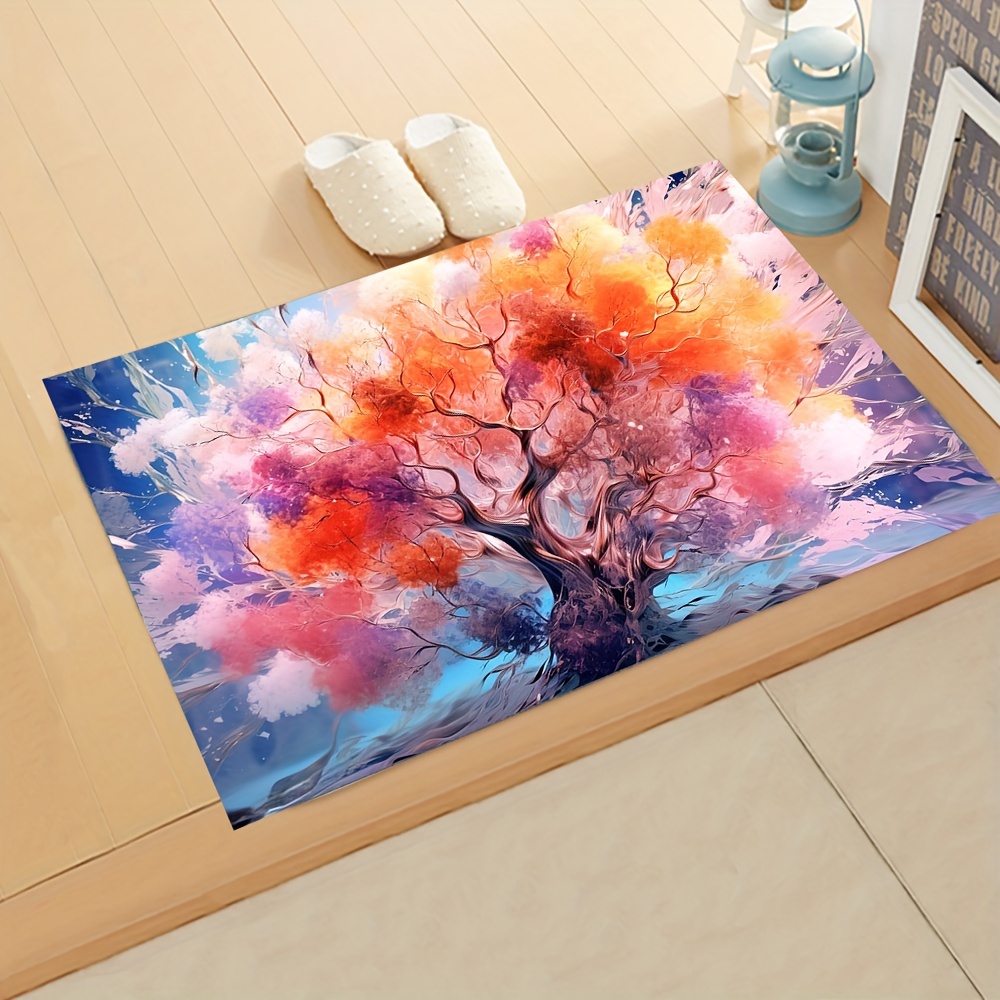 3d Vision Colorful Tree Carpet Living Room Area Rugs - Temu Australia
