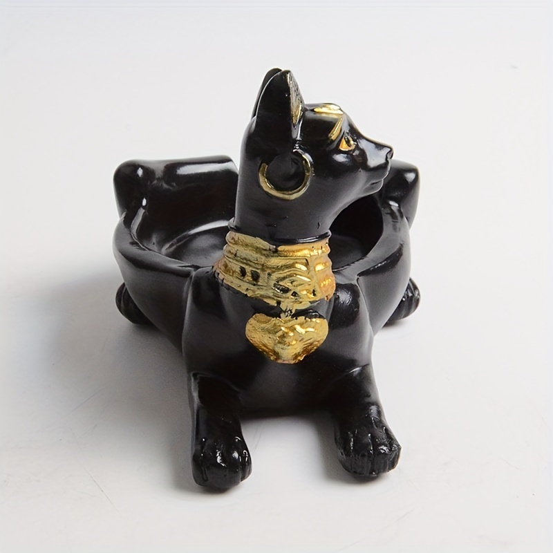 God Figurine Home Office Decor Egyptian Black Cat Resin - Temu