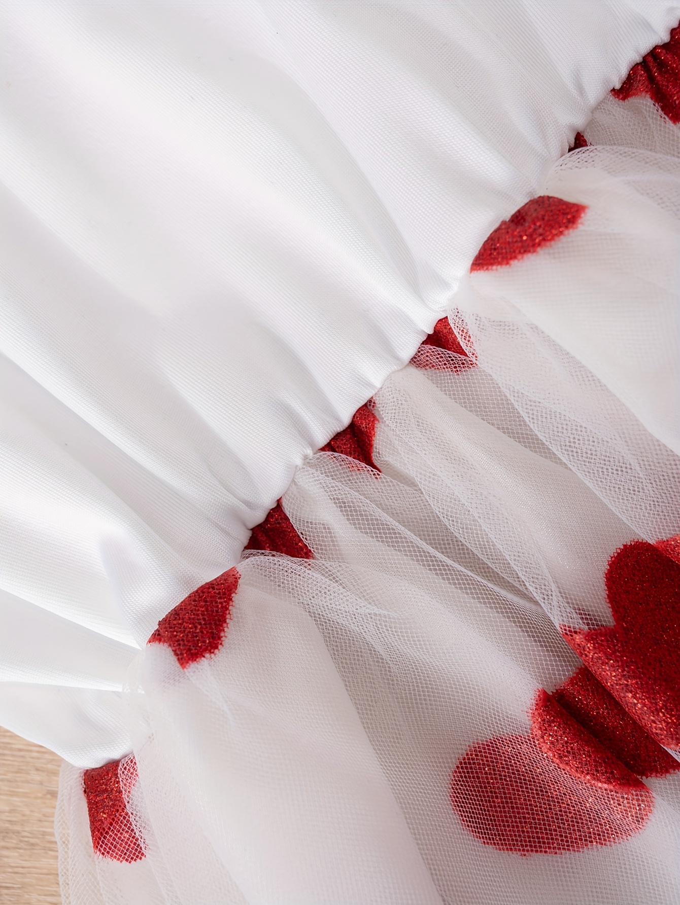 Girls Heart Print Sleeveless Tutu Dress Mesh - Temu Australia