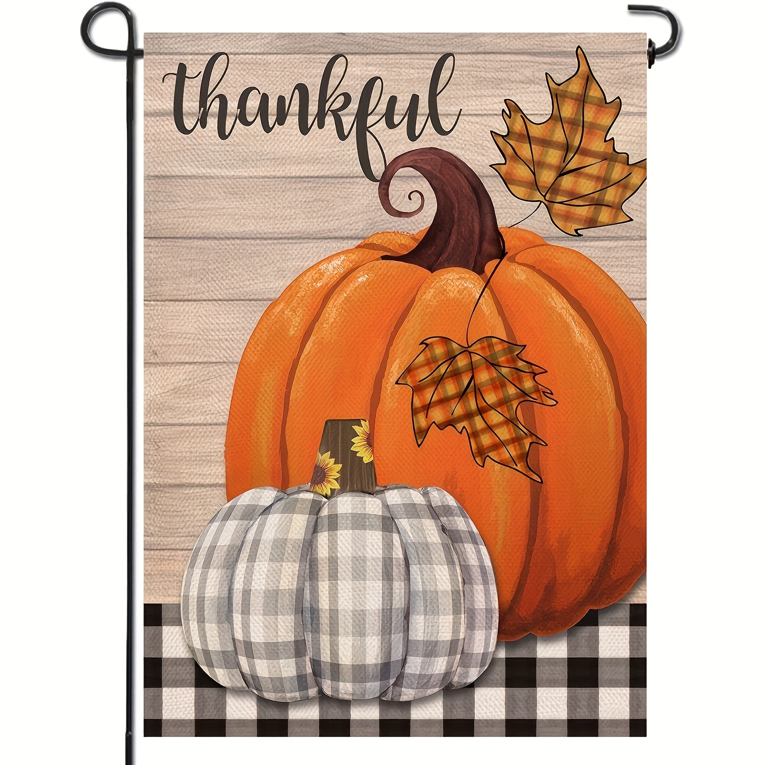 Plaid Decorative Large House Flag Happy Fall Garden Yard - Temu New Zealand