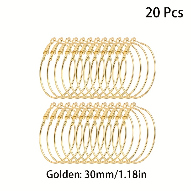 Earring Hoops For Jewelry Making, Silver And Gold Plated Iron Earring ...