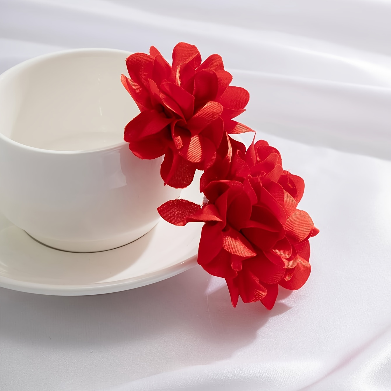 Tassel Flower Single Ear Clip Fairy No Ear Hole Flowers - Temu United ...