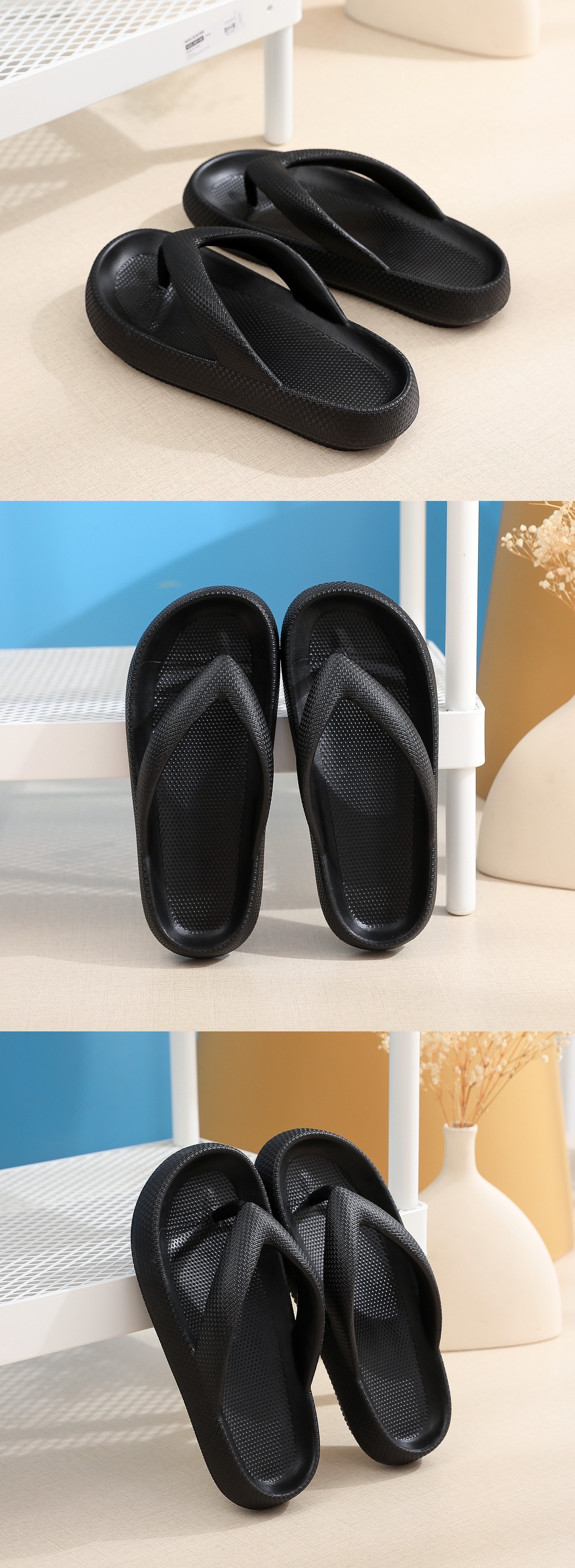 Unisex Eva Flip Flops Solid Color Super Soft Wear resistant - Temu New ...