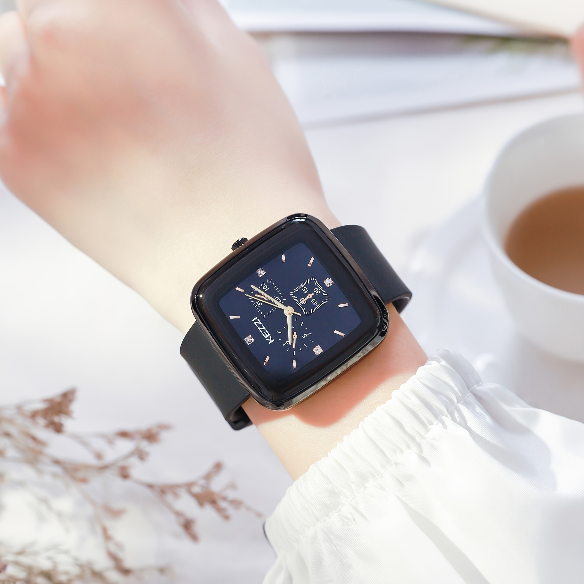 Kezzi Casual Square Pointer Quartz Watch Retro Fashion - Temu United ...