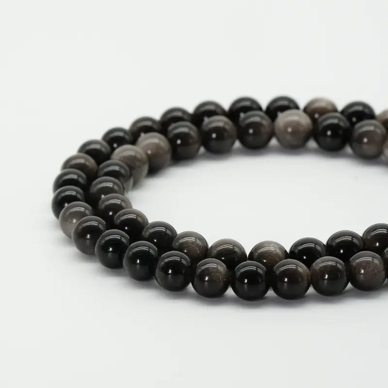 Natural Stone Obsidian Round Beads Loose Beads Temu Australia