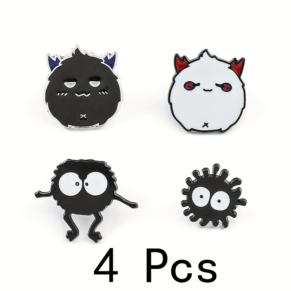 Cartoon Brooch, Cute Big-eyed Monster Enamel Pin Badge, Clothing ...