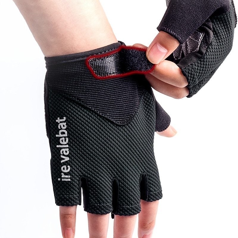 Cycling Gloves Unisex Half Finger Shock Absorbing Non Slip - Temu ...